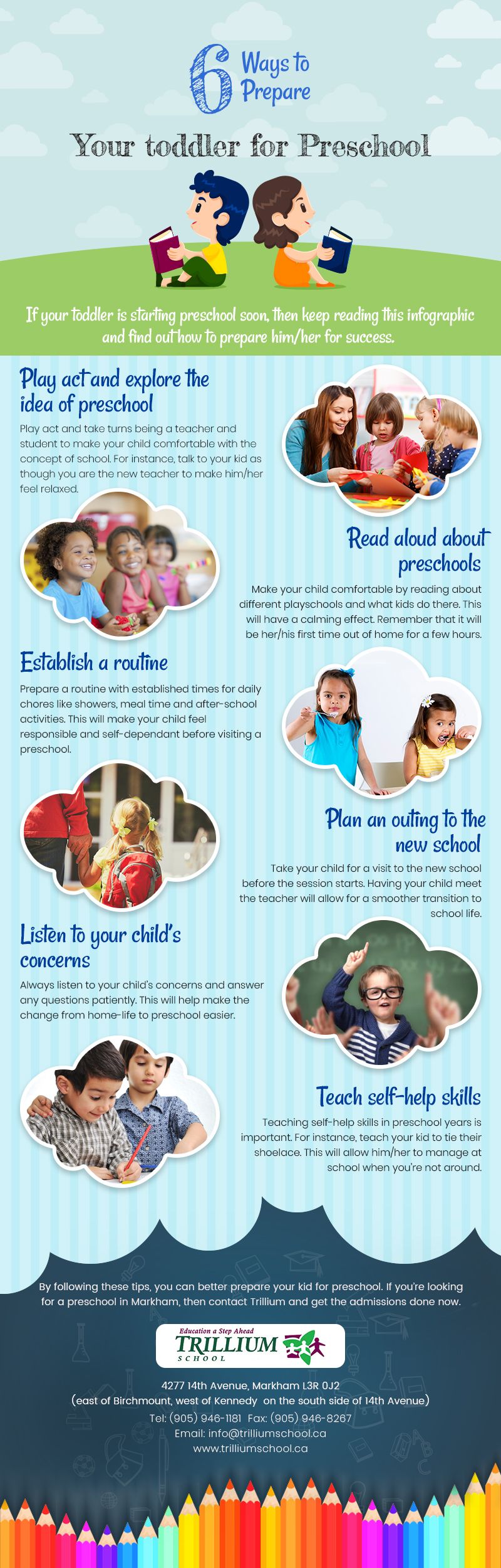 6 WAYS TO PREPARE YOUR TODDLER FOR PRESCHOOL Infographic Trillium 6 WAYS TO PREPARE YOUR TODDLER FOR PRESCHOOL Infographic Trillium